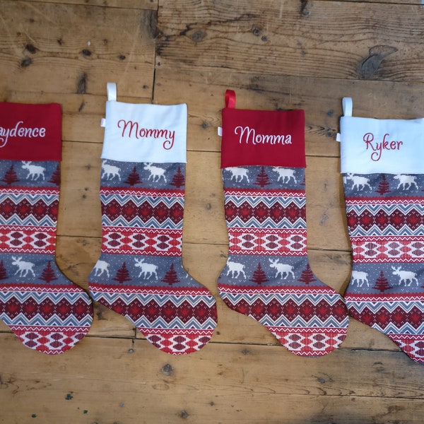 Moose Stocking - Etsy