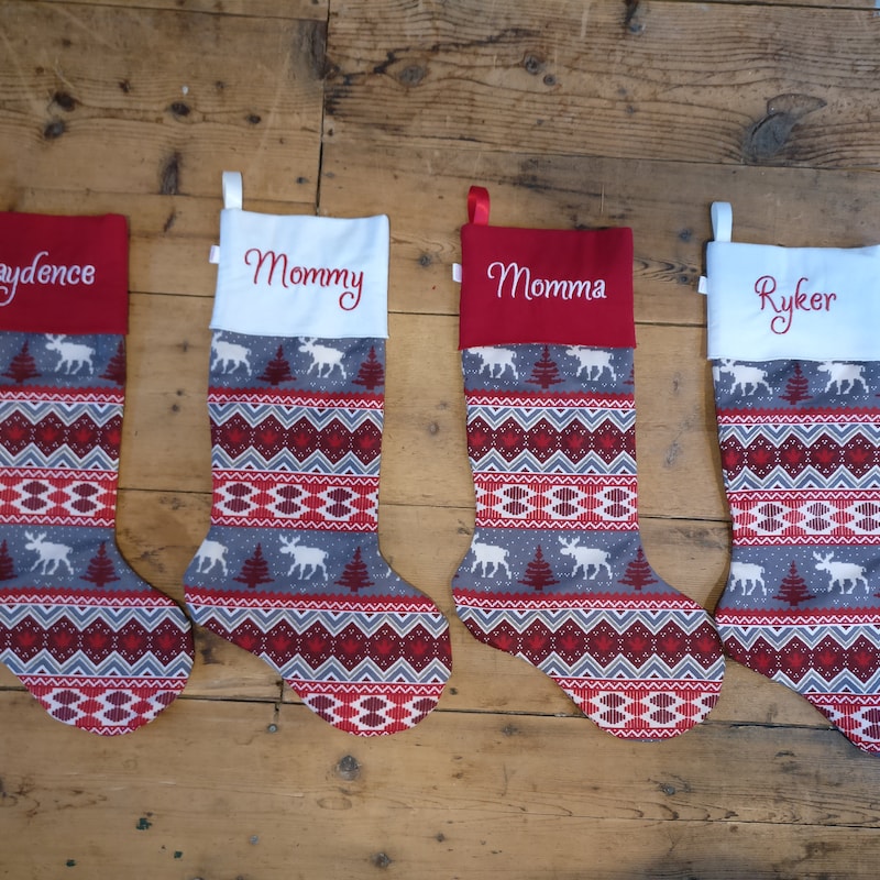 Moose Stocking - Etsy