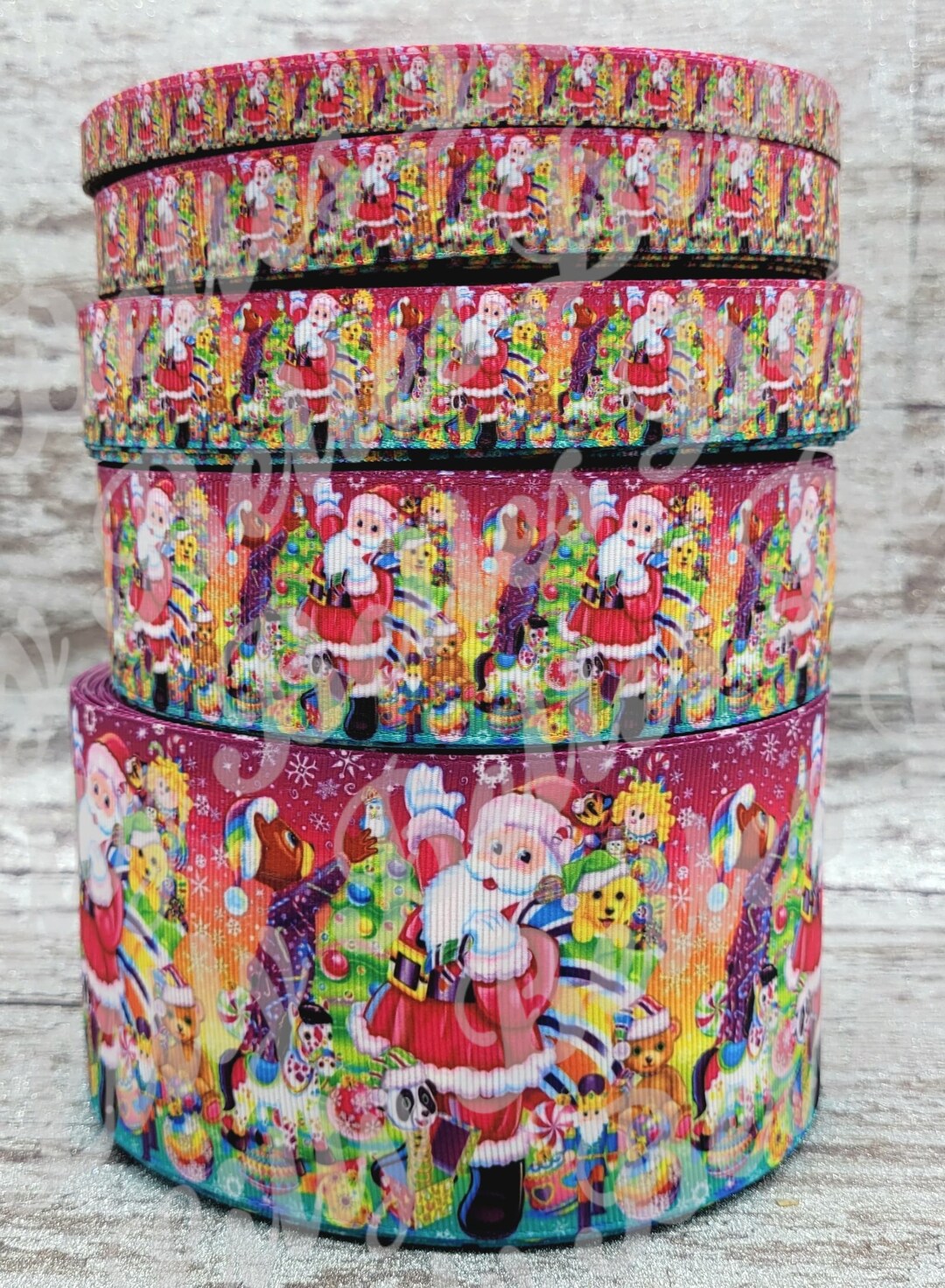 Vibrant Santa Christmas Ribbon - Etsy