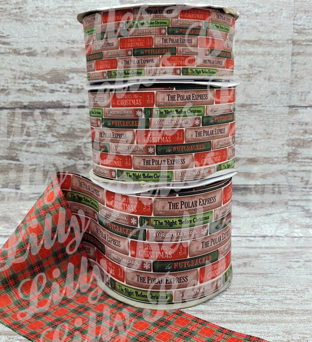 Double Sided Christmas Story Book Ribbon - Etsy