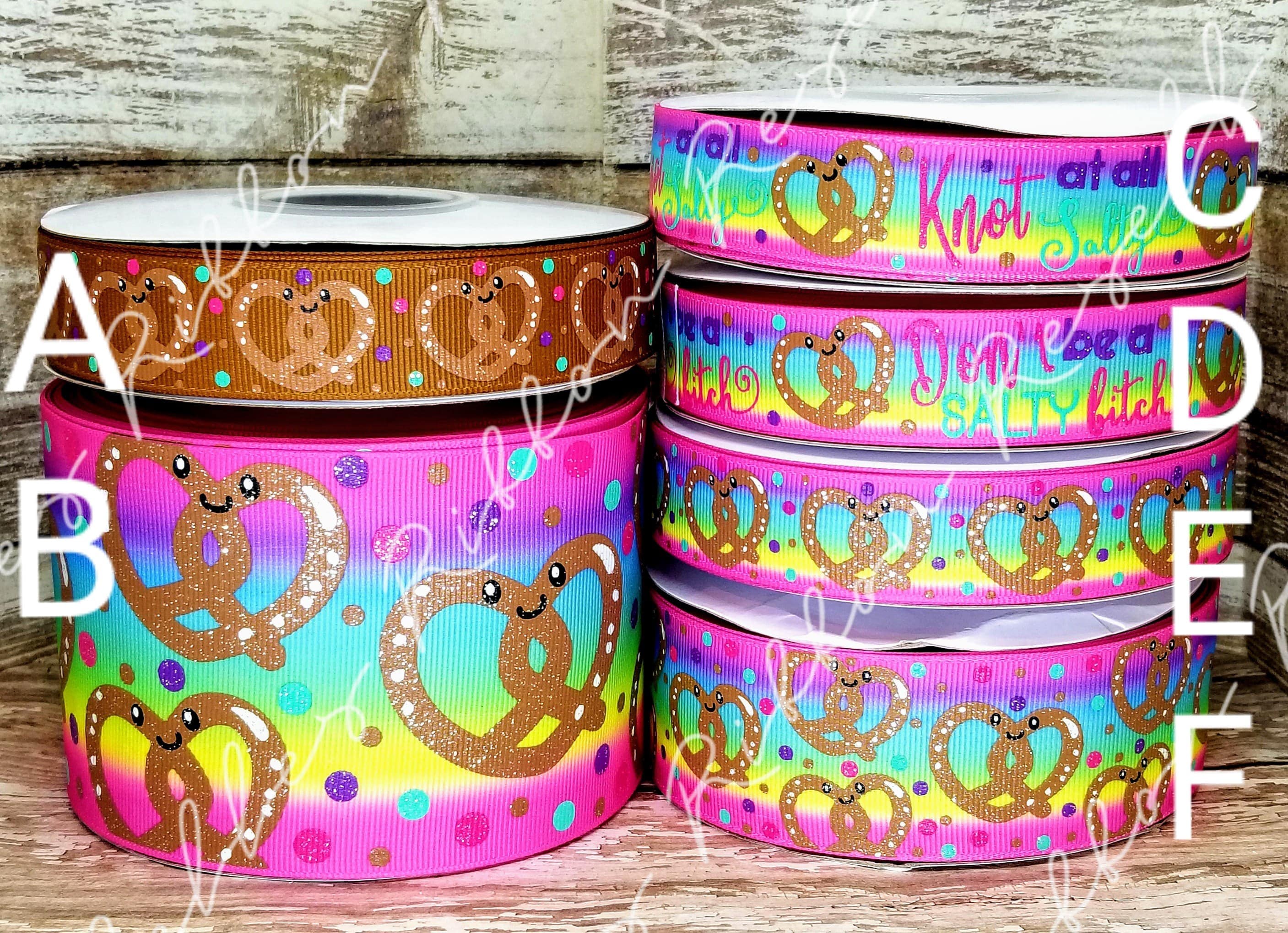 Knot at All Salty Pretzel Pun Ombre USDR 7/8 1.5 & 3 - Etsy UK