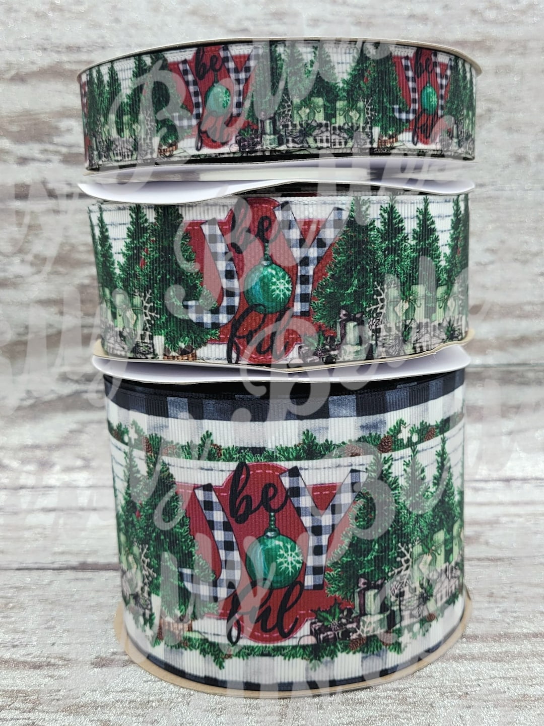 Be Joyful Rustic Christmas Ribbon - Etsy