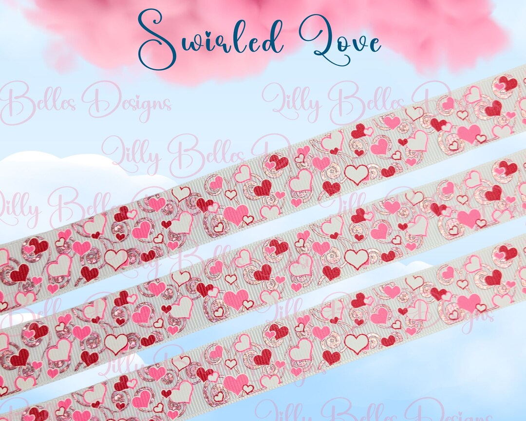 Swirled Love Designer Grosgrain Ribbon - Etsy