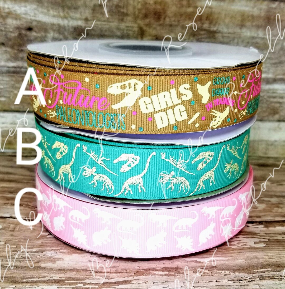 Jurassic Chic: Designer Dinosaur Ribbon for Future Paleontologist Girls ...