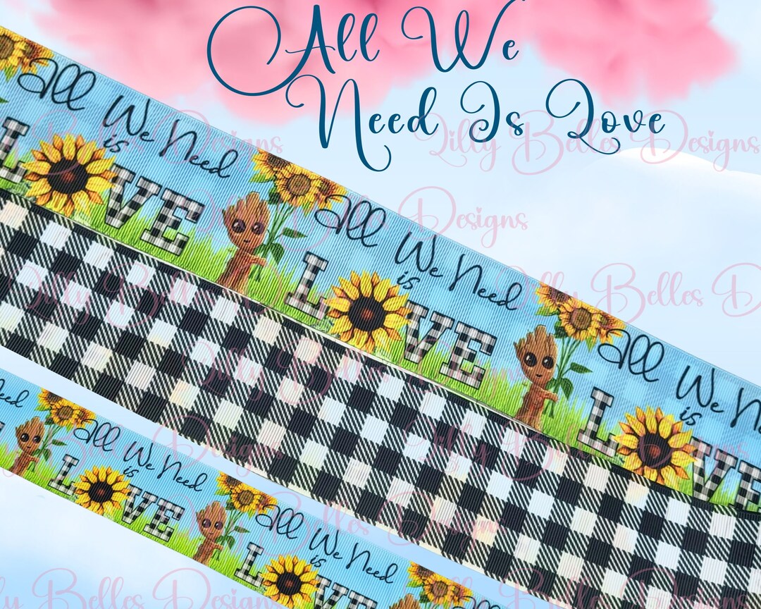 All We Need is Love: Designer Grosgrain Ribbon - Etsy