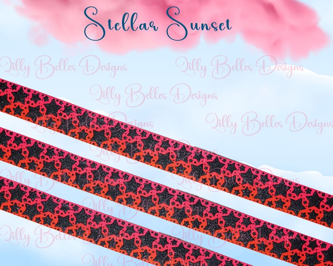 Stellar Sunset With Cosmic Charm US Designer Grosgrain Ribbon - Etsy
