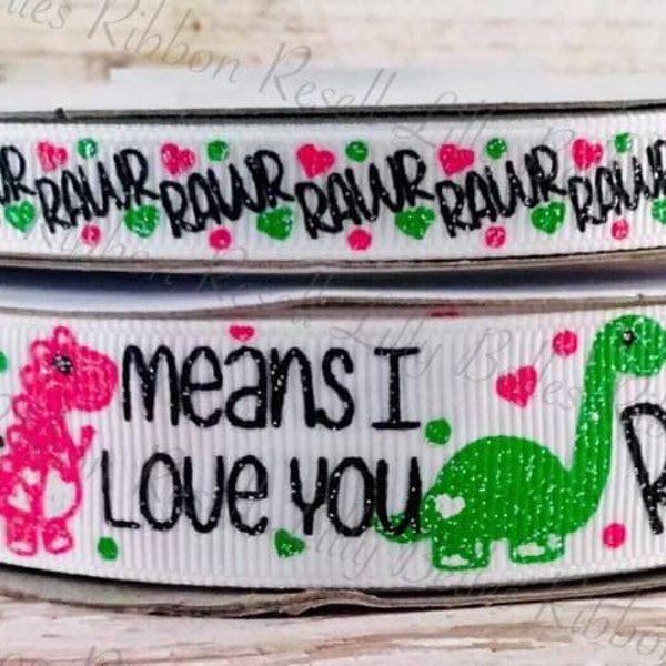 Dinosaur Ribbon - Etsy