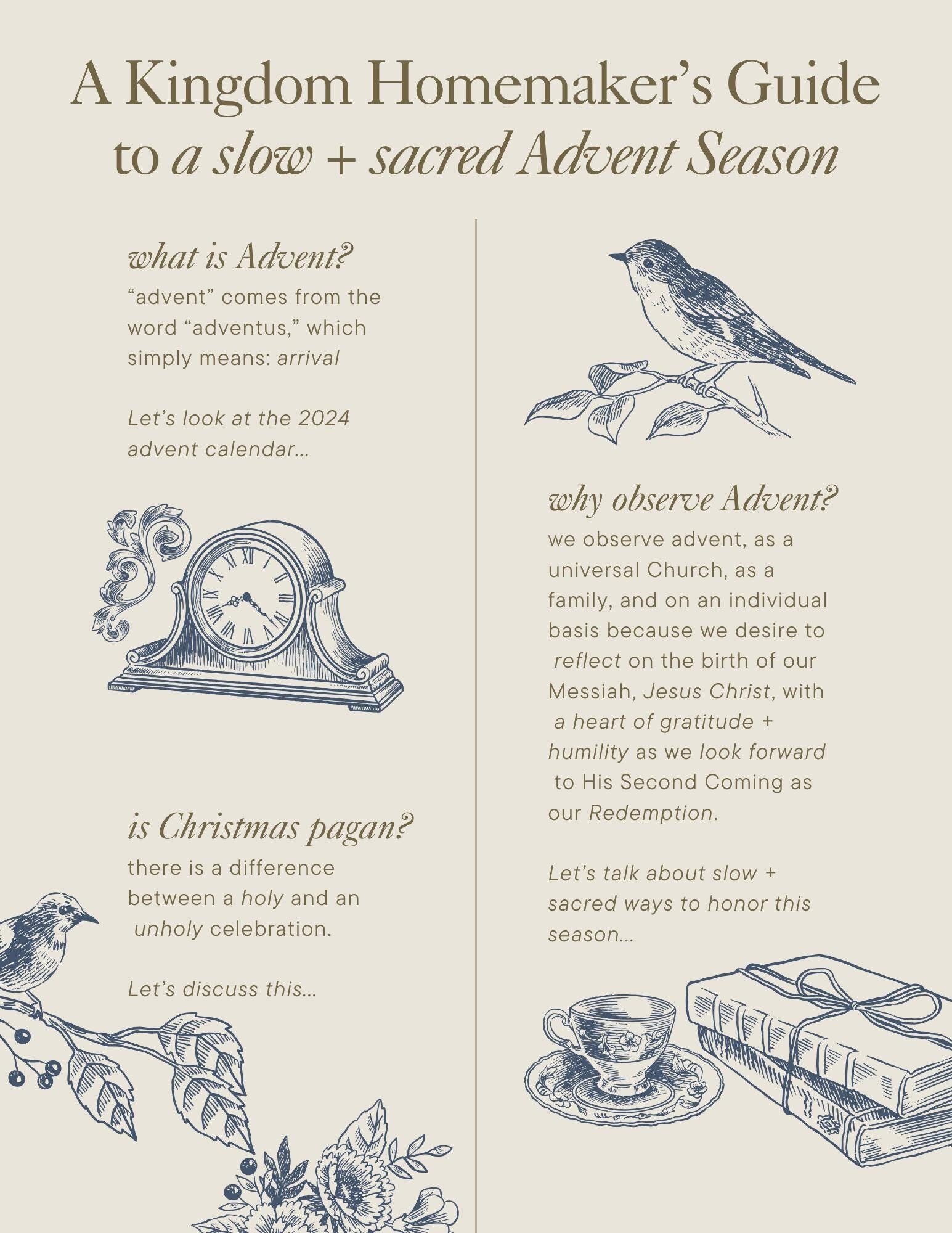 A Kingdom Homemaker's Guide to a Slow Sacred Advent Season - Etsy