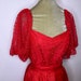 Vintage Winsley 70's Red Ballgown Puff Sleeve Dress - Etsy