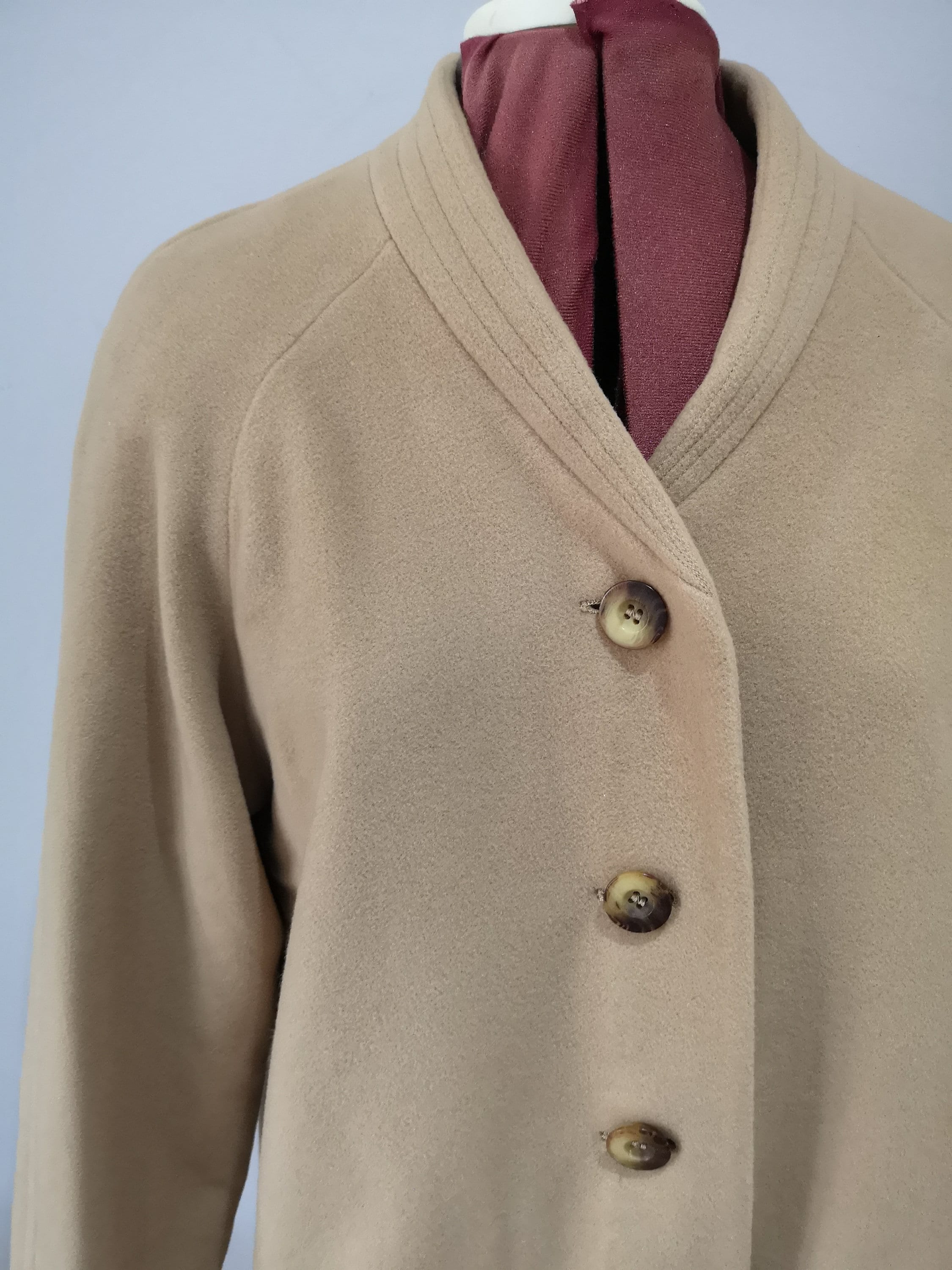 Vintage ALEXON Wool Coat Women's Camel Coat Single | Etsy