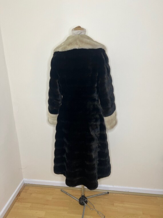 Vintage 1960's Glenn Models faux fur coat with white … - Gem