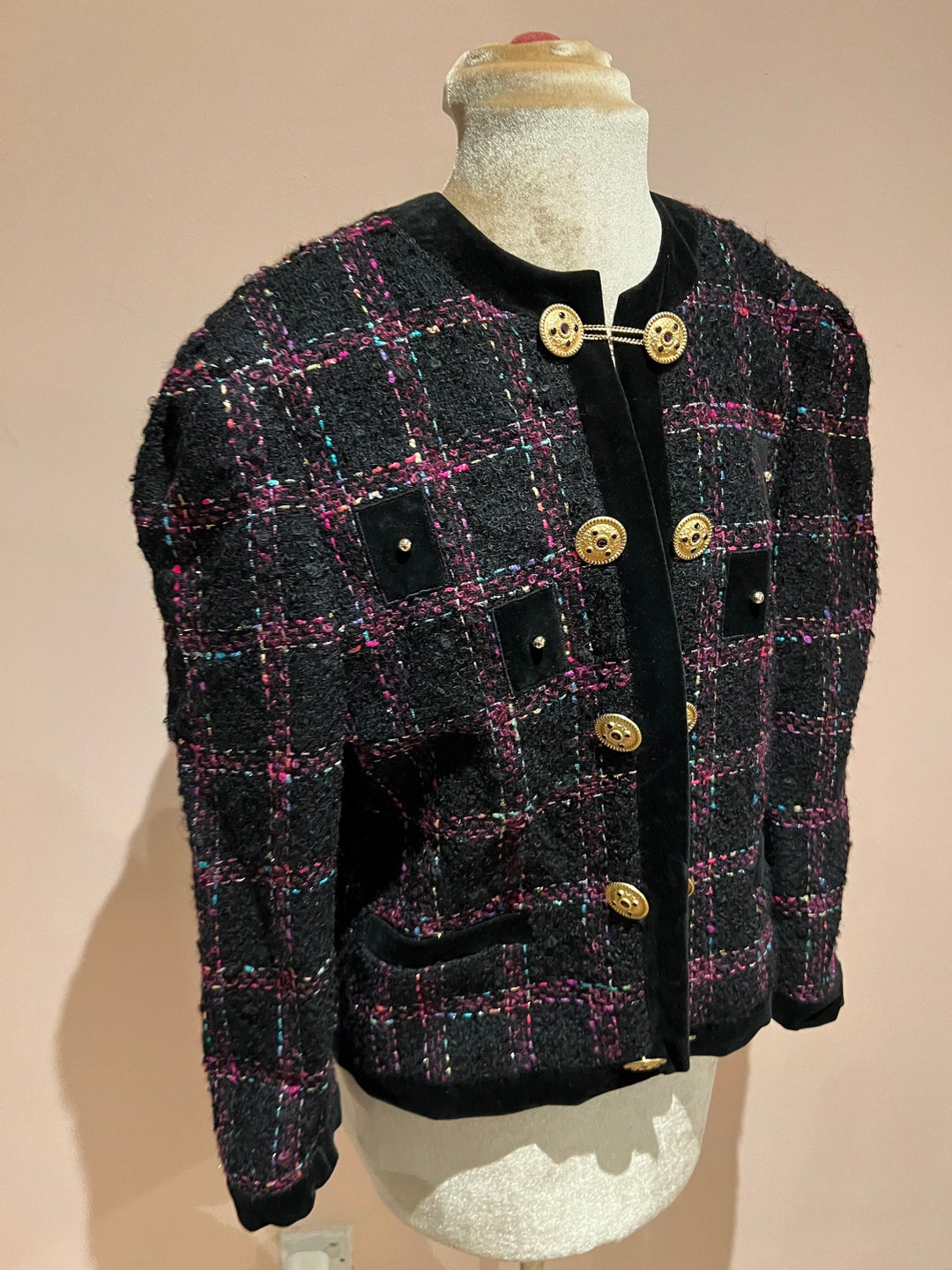 Vintage 80's or 90's Basler Boucle Jacket, Boucle Wool Blazer. UK 12 - Etsy