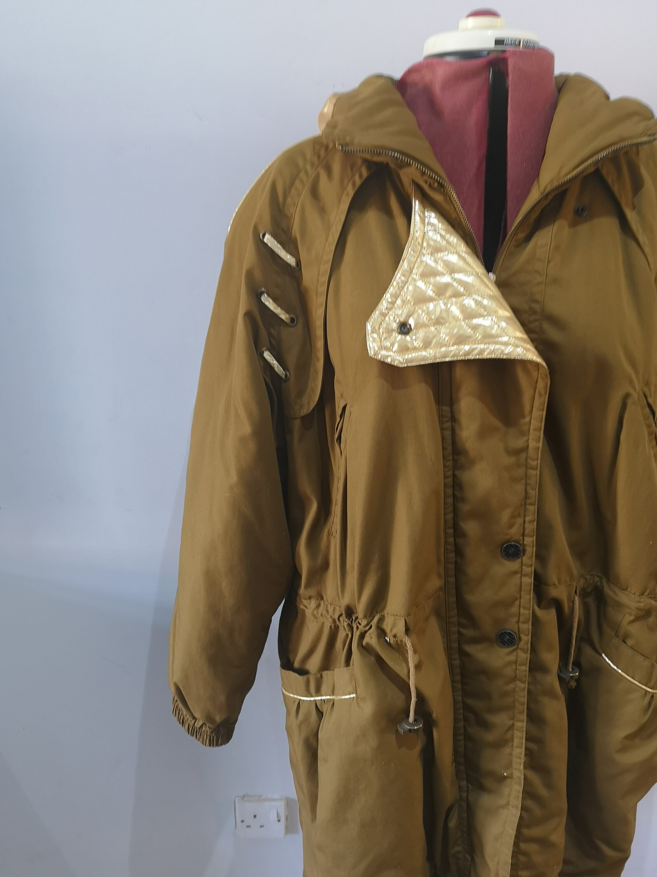 1980's Gold and Brown Coat 80's Raincoat Winter - Etsy UK