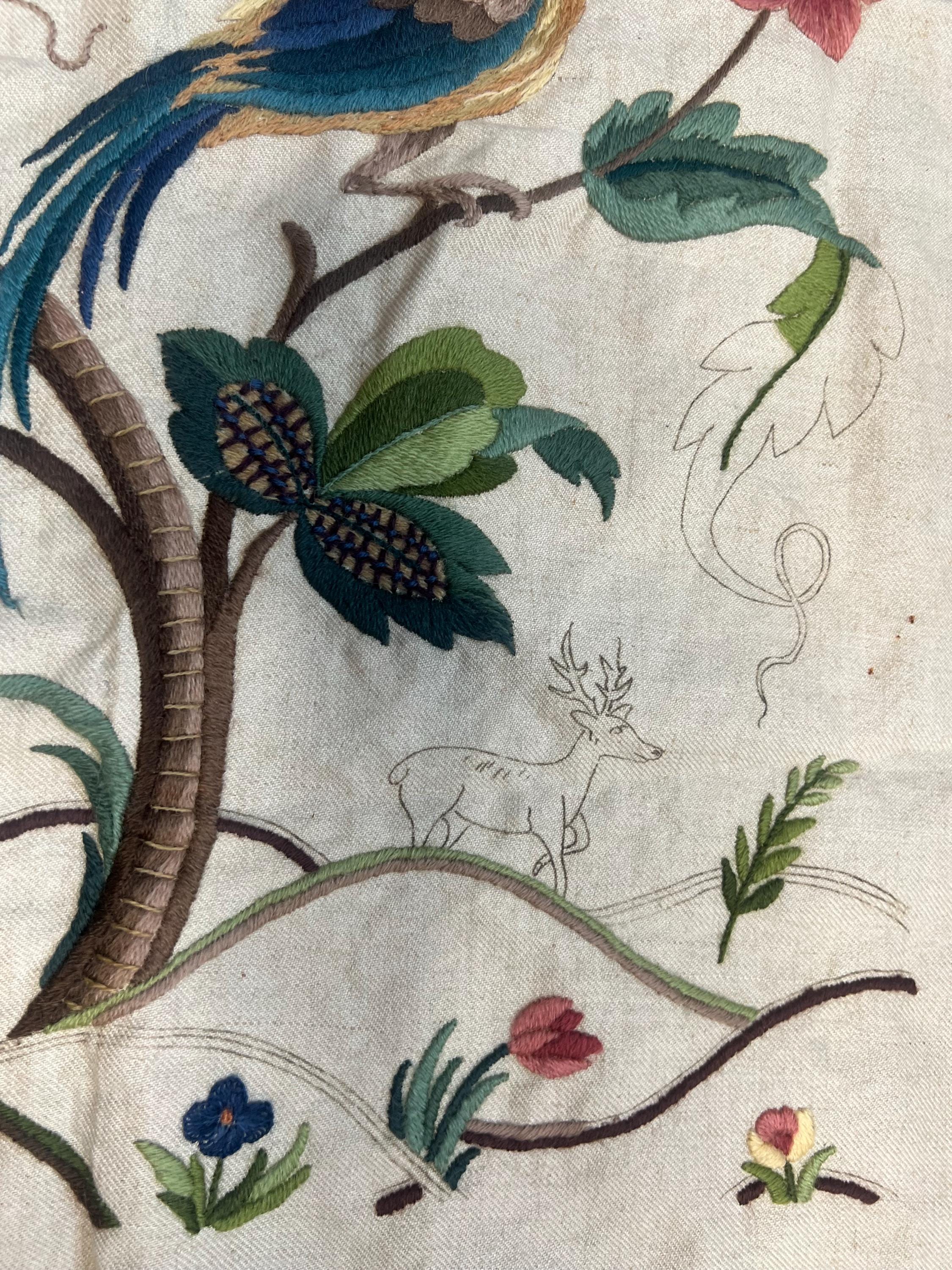 Jacobean Crewel Work Embroidery. Tree is Life, Penelope Embroidery ...