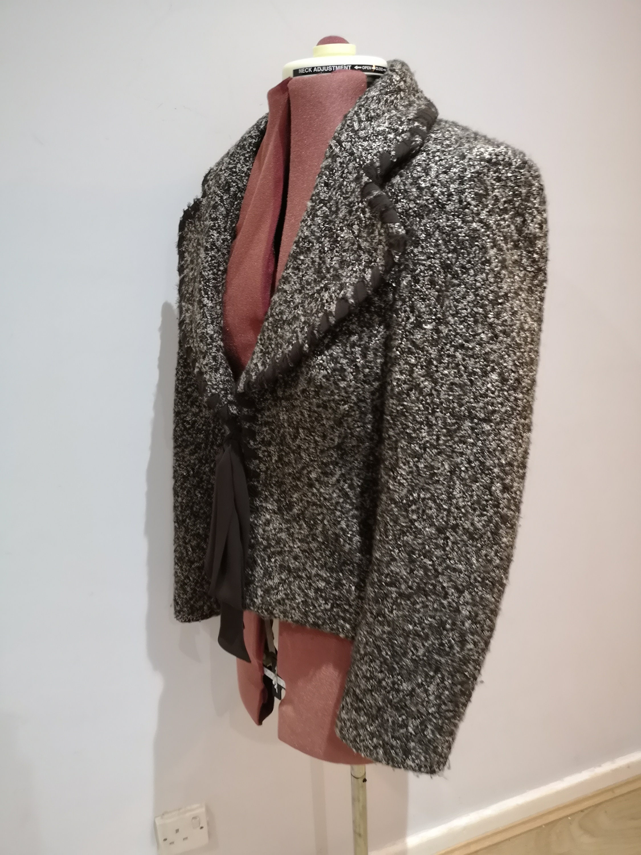 KALIKO Wool Jacket Brown Wool Blazer With Bow. UK 10 - Etsy