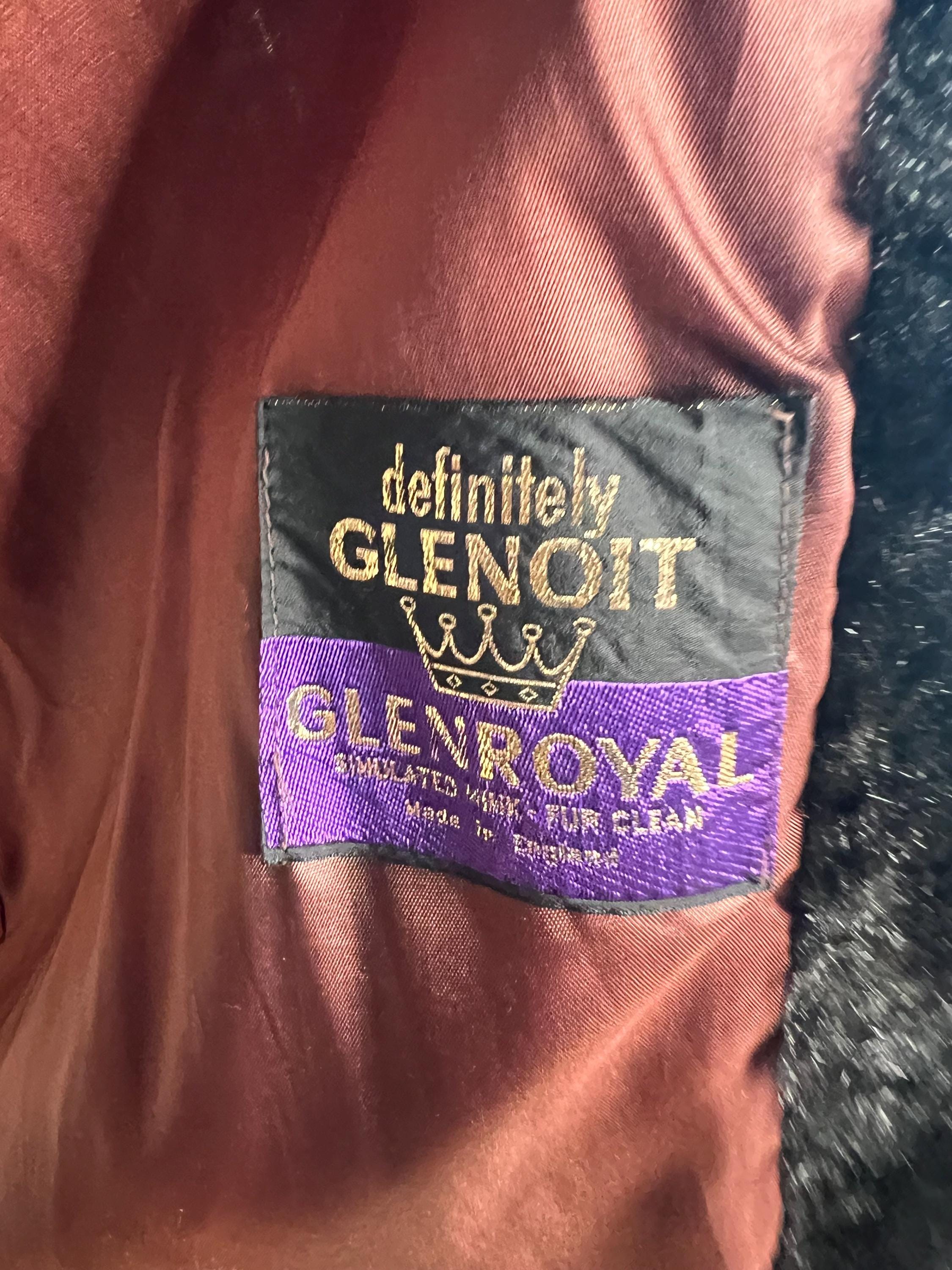 Manteau noir en fausse fourrure des années 70, long manteau noir en ...