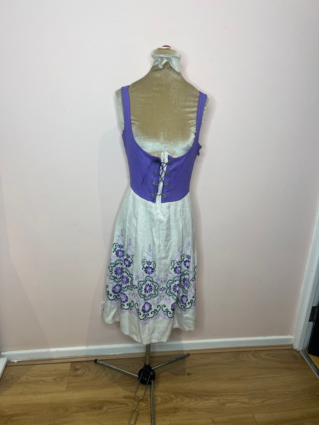 Vintage Chiemseer Dirndl Dress, Purple Trachten Dress, Oktoberfest ...