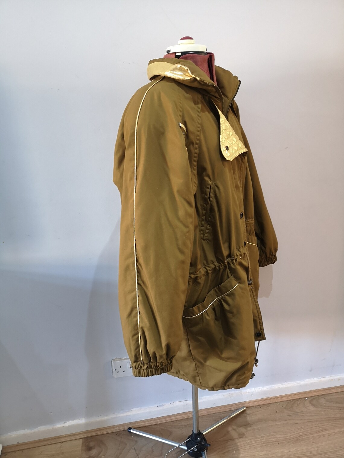 1980's Gold and Brown Coat 80's Raincoat Winter - Etsy UK