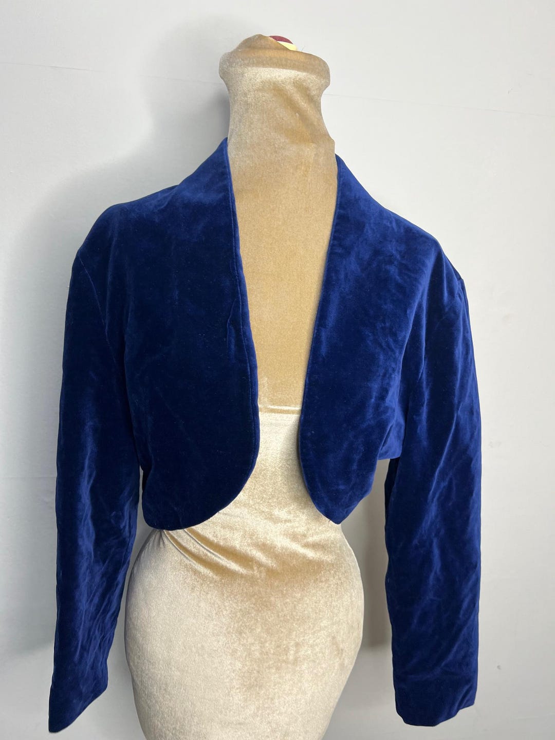 Velvet Bolero, John Charles Blue Velvet Cropped Jacket, Evening Cover ...