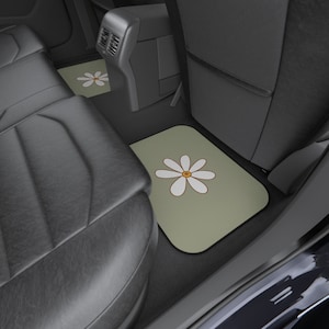 Sage Green Car Floor Mats set, Cute Car Interior Decor, Boho Car ...