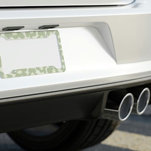 Sage Green Flower License Plate Frame, Cute Cottagecore Decor, Boho Car ...