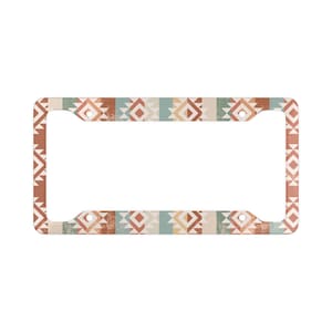 Boho Aztec License Plate Frame for Vehicle for Women Tribal Bohemian ...