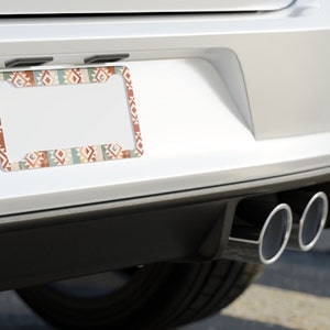 Boho Aztec License Plate Frame for Vehicle for Women Tribal Bohemian ...