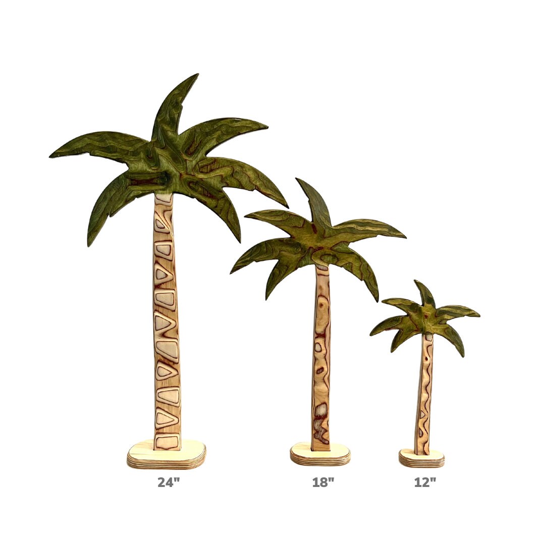 Handcrafted Decorative Wooden Baltic Birch Palm Tree - Two Toned - Etsy