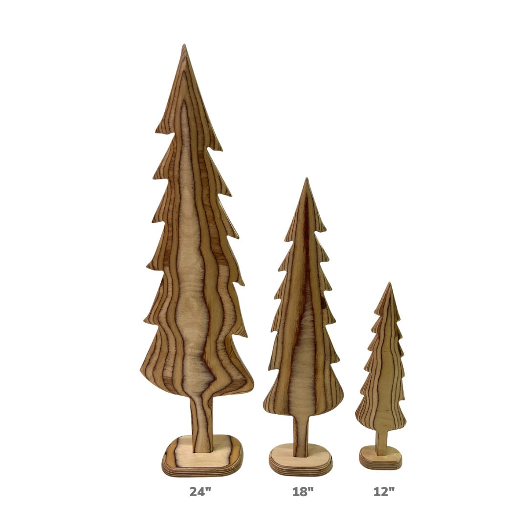 Tree-handcrafted Decorative Wooden Baltic Birch Wood Tree - "feather ...