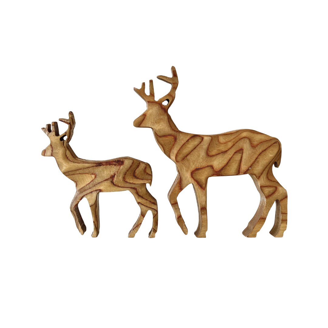 Handcrafted Decorative Baltic Birch Wooden Deer - Etsy