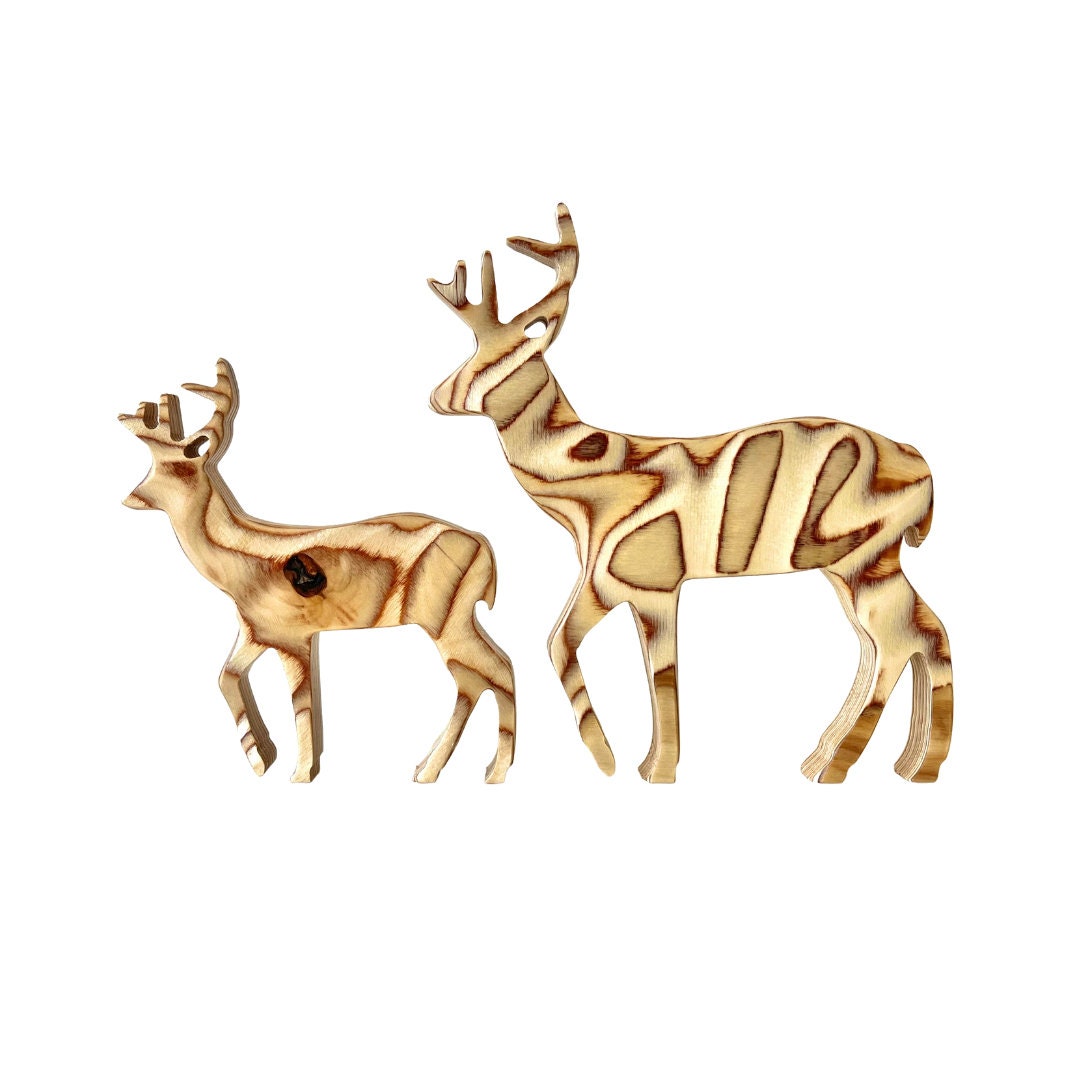 Handcrafted Decorative Baltic Birch Wooden Deer - Etsy