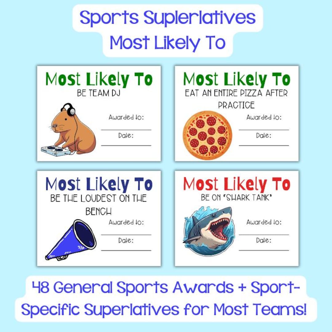 Sports Superlatives: Most Likely to Awards End of the Year Celebration ...