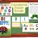 Eric Carle Inspired Classroom Poster Bundle, Numbers, Shapes (digital ...