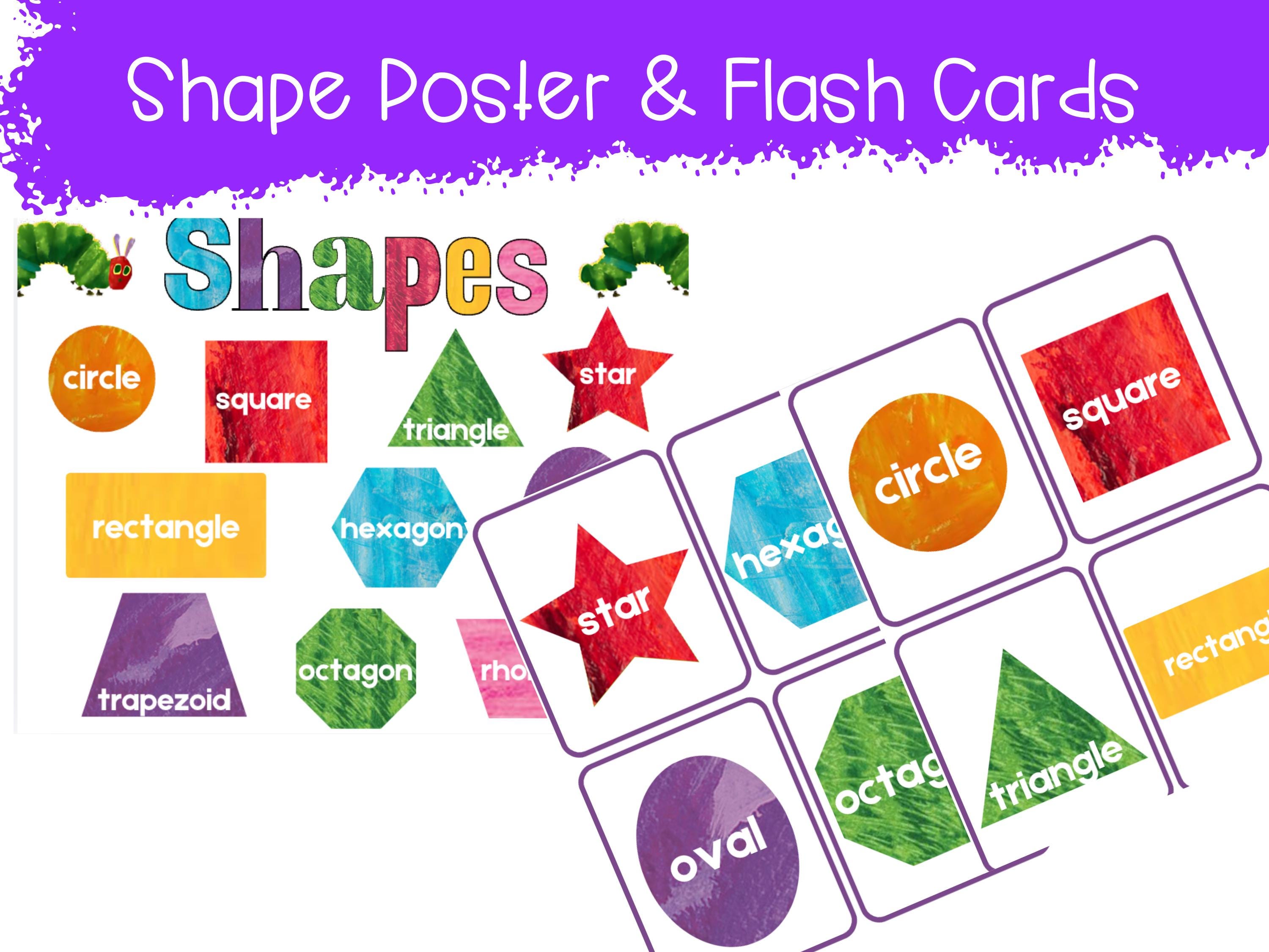 Eric Carle Inspired Classroom Poster Bundle, Numbers, Shapes (digital ...