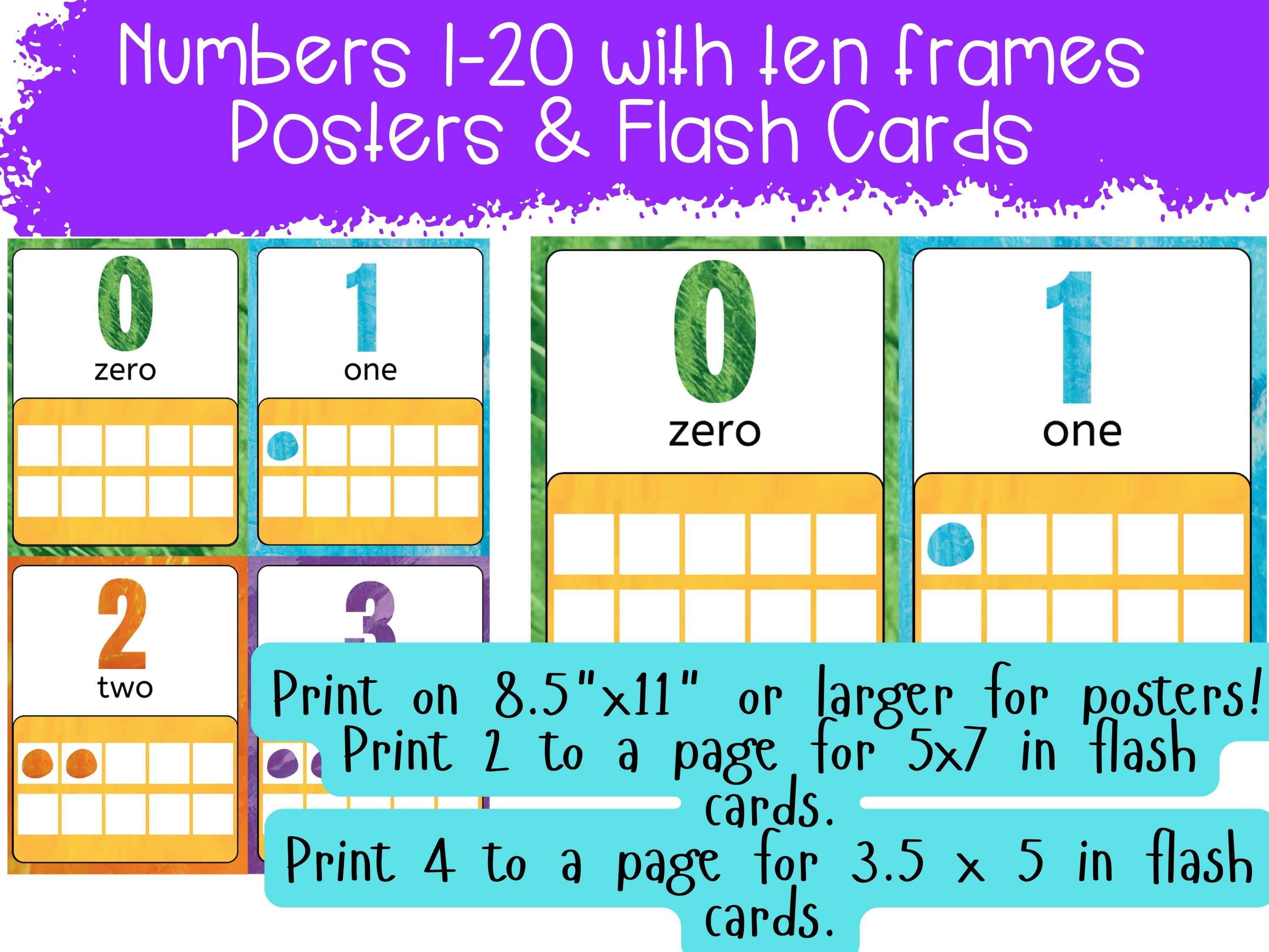 Eric Carle Inspired Classroom Poster Bundle, Numbers, Shapes (digital ...