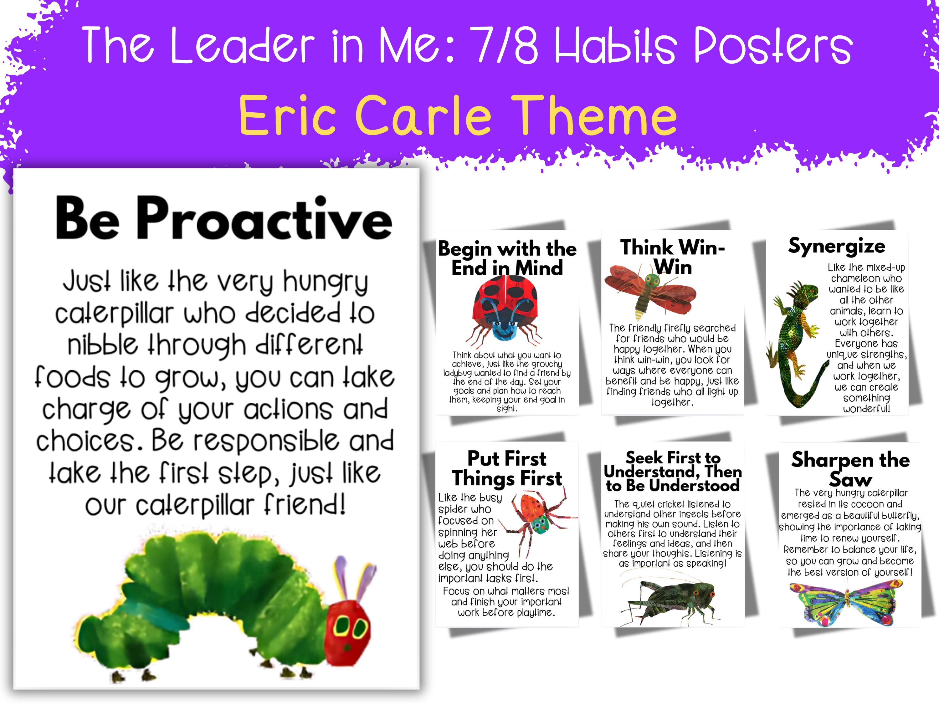 Eric Carle Inspired Classroom Poster Bundle, Numbers, Shapes (digital ...