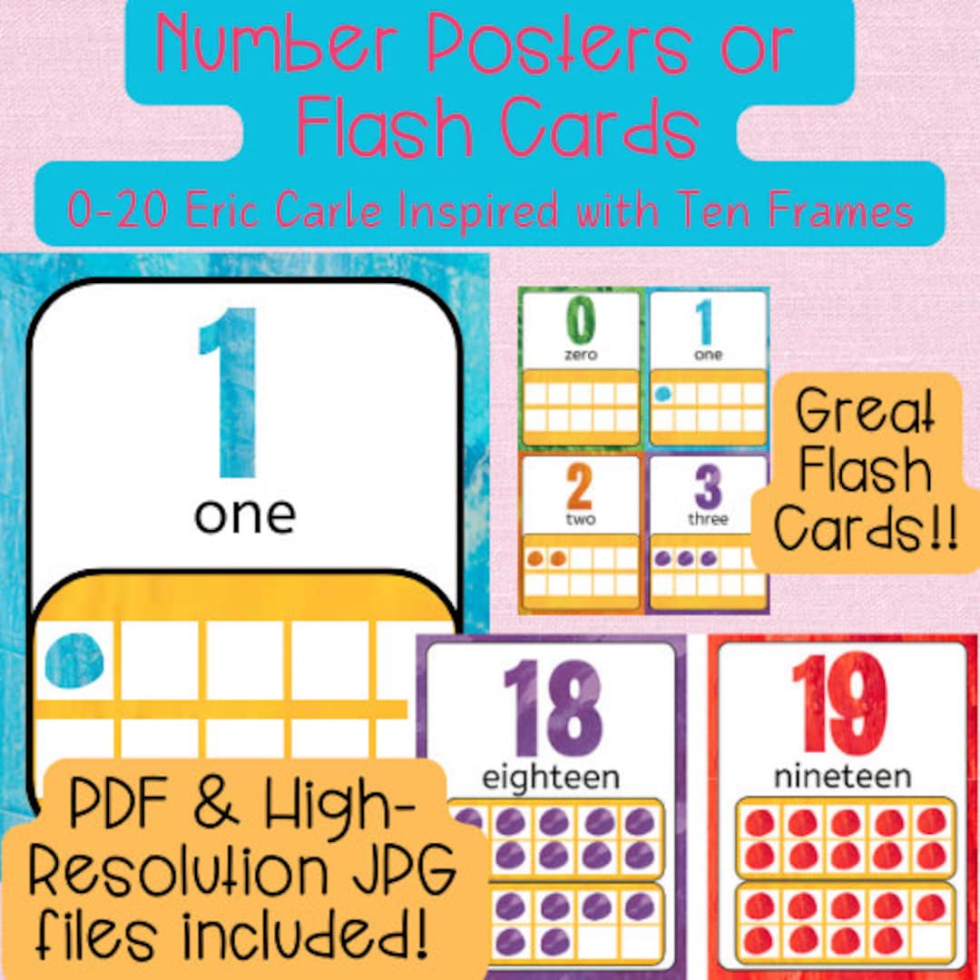 Classroom Decor, Flash Cards, Back to School, Bulletin Board, Eric ...