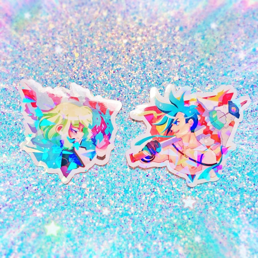 Holographic Promare Stickers - Etsy