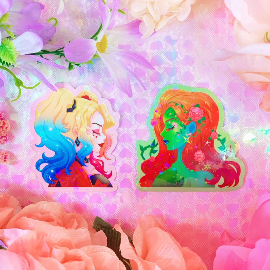 Holographic Harley and Ivy Sticker - Etsy