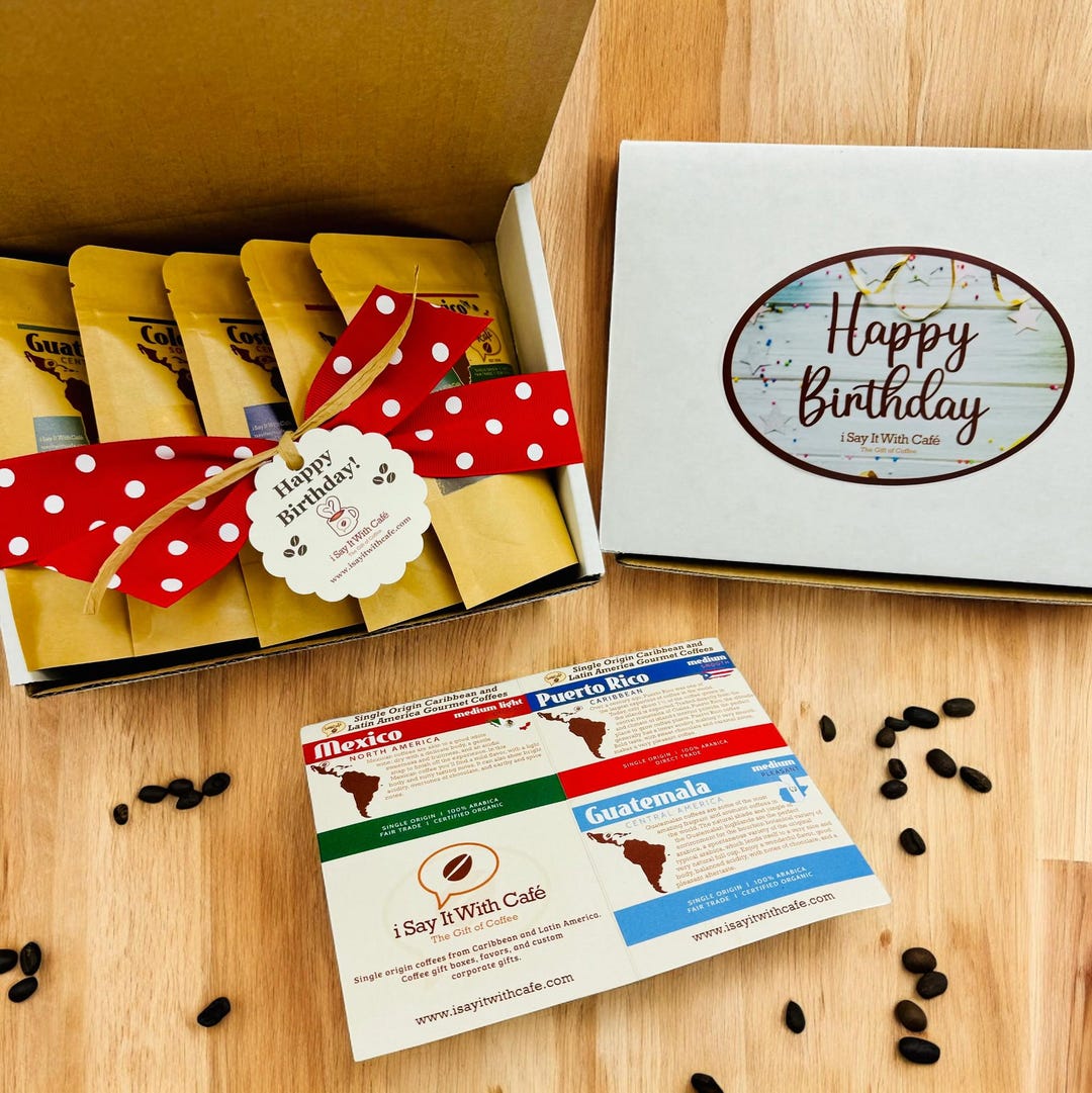 Organic Coffee Sampler Gift Box: Single-origin Latin American Coffees ...
