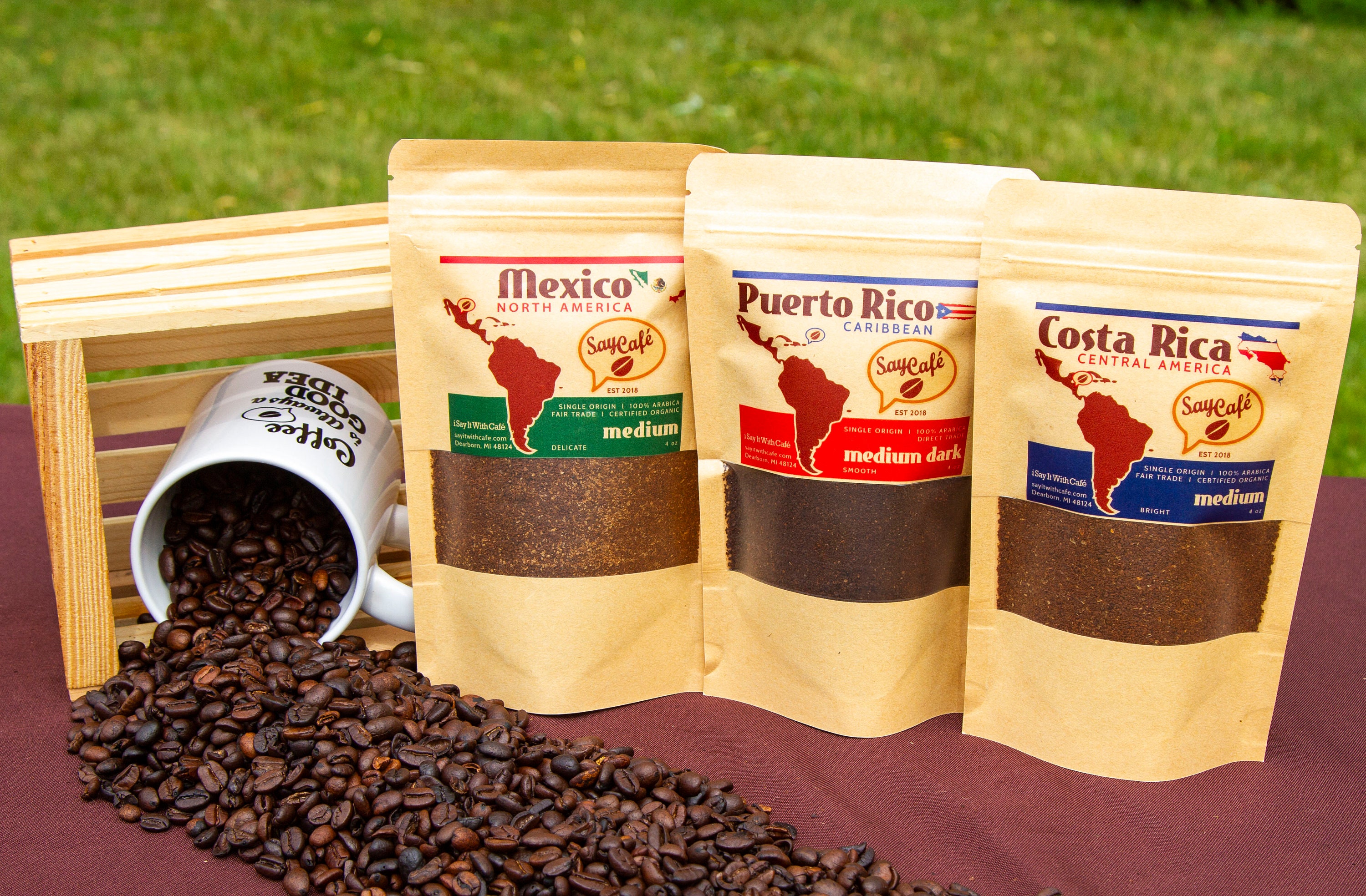 Three Coffee Gift Box Gourmet Coffee Gift - Etsy