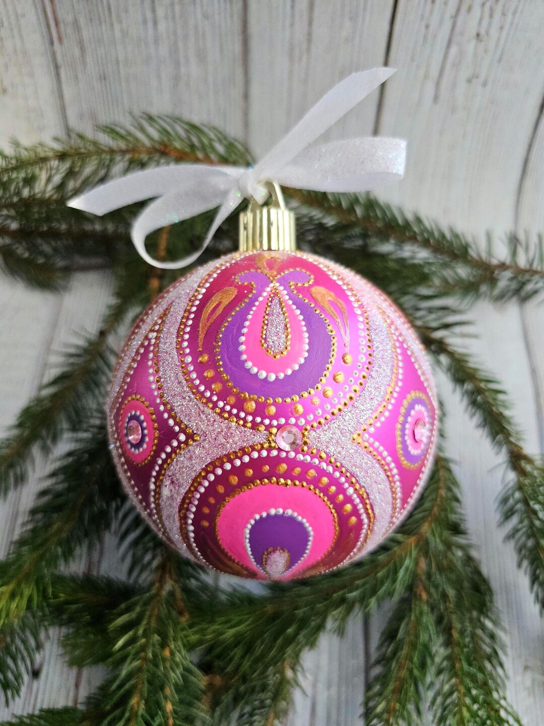 Christmas Ornament. Hand Painted. - Etsy