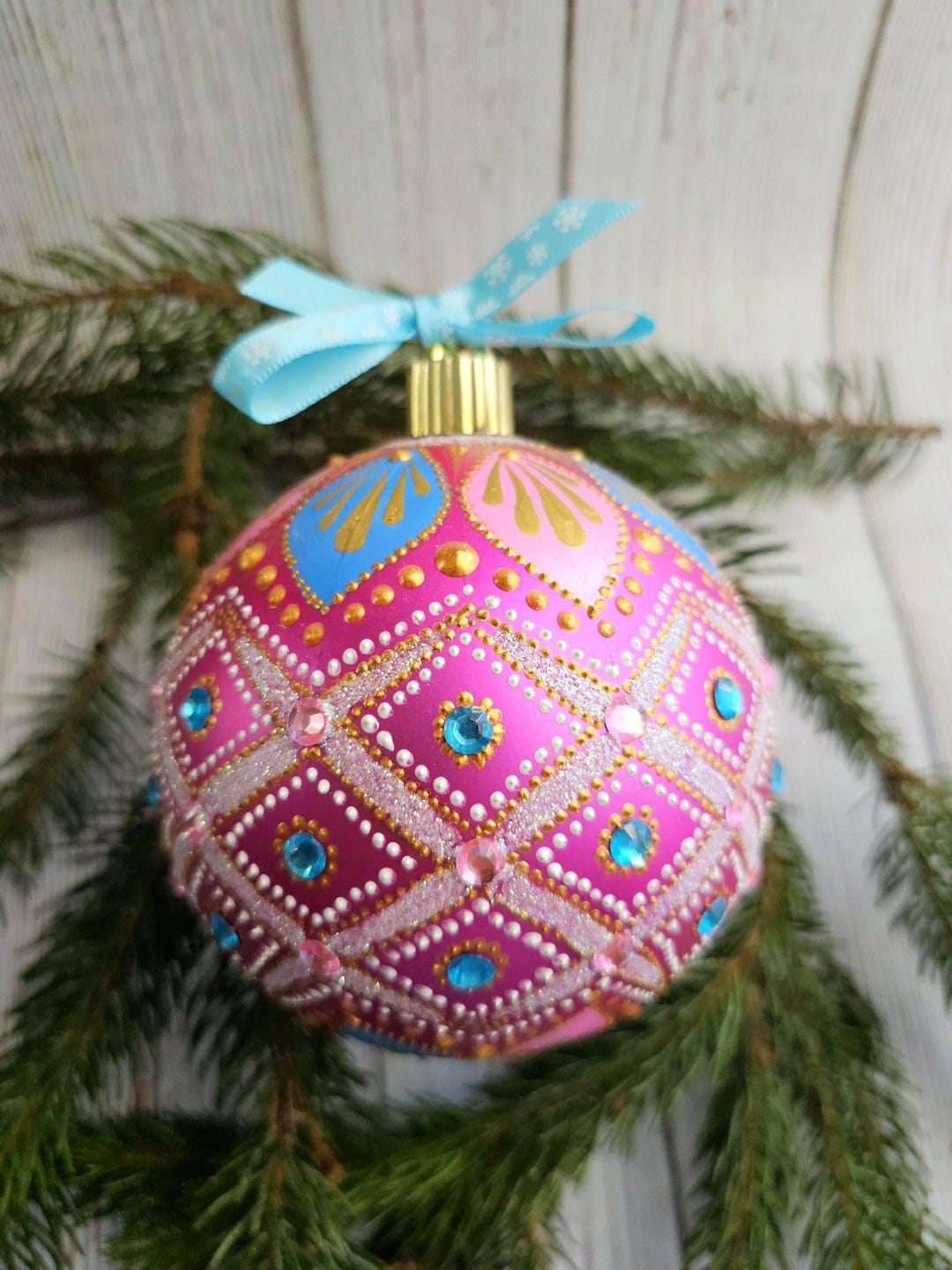 Christmas Ornament. Hand Painted. - Etsy