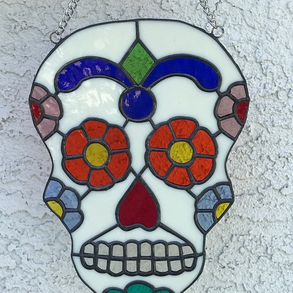 Stained Glass Skull - Etsy