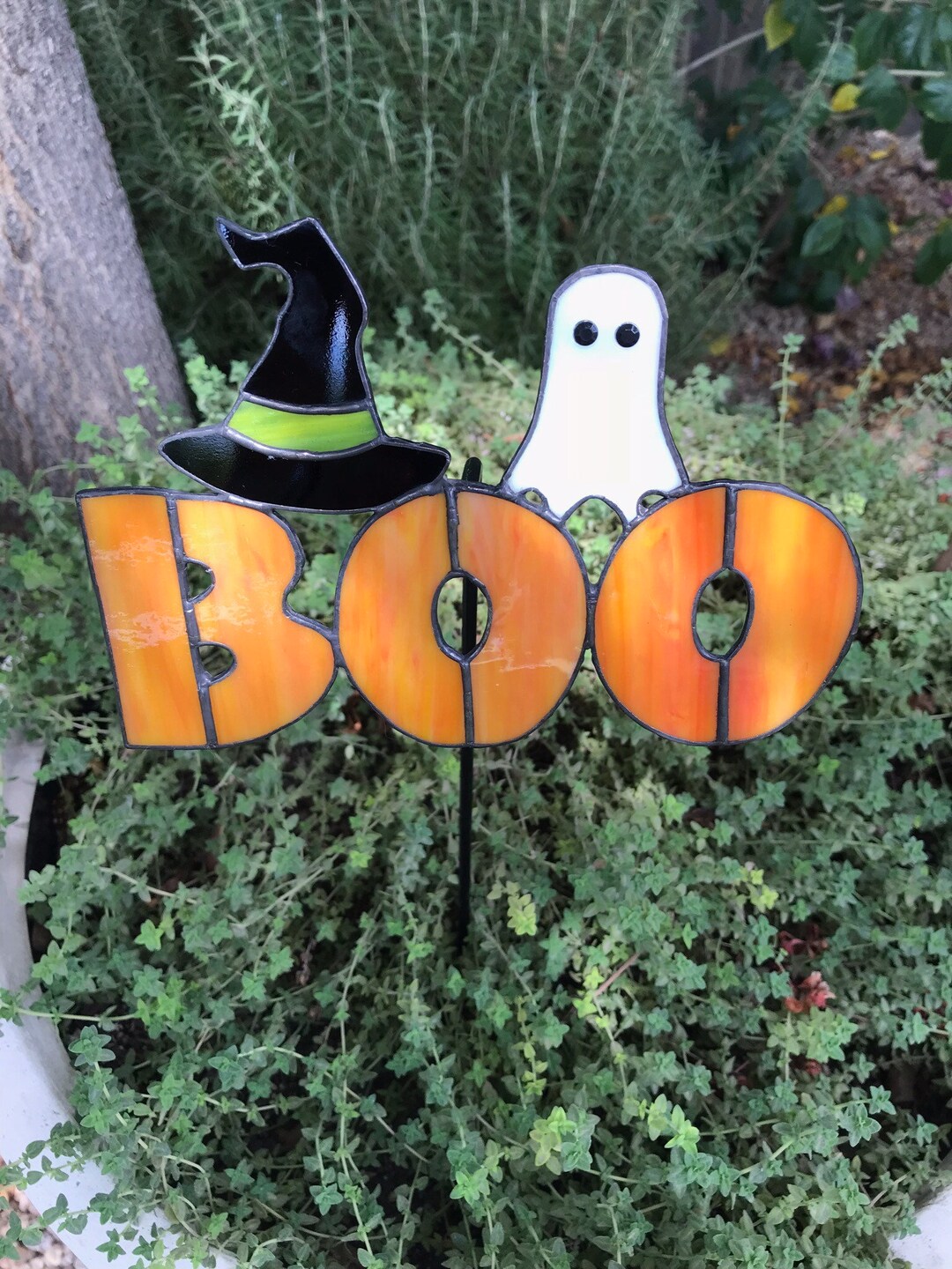 Halloween boo Garden Stake - Etsy