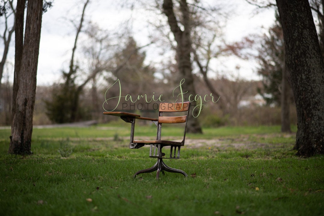 INSTANT DOWNLOAD - Spring School Vintage Desk in Forest Digital ...
