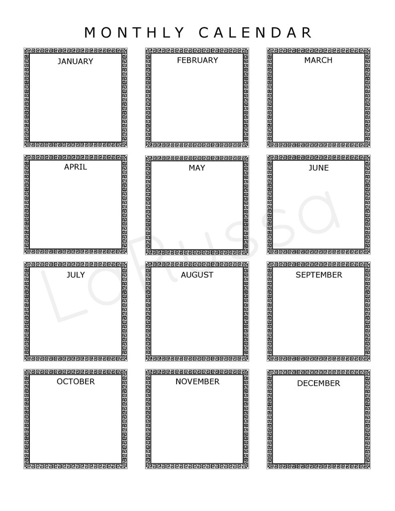 EDITABLE Calendar ǀ Printable CALENDAR ǀ Instant DOWNLOAD ǀ Blank ...