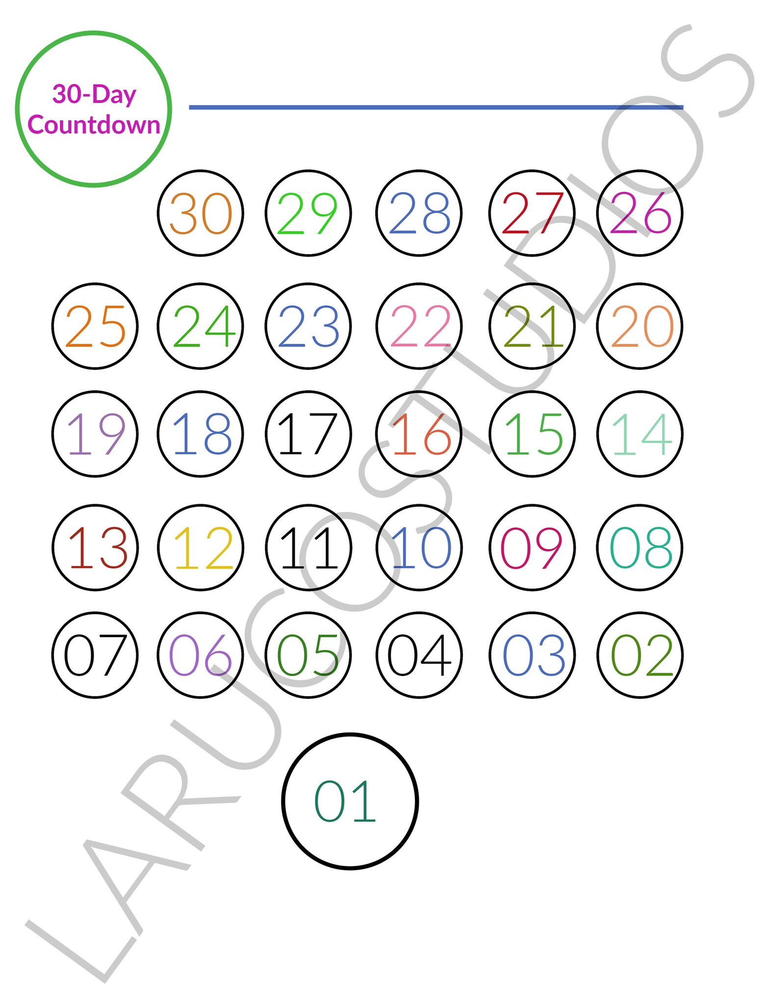Countdown Page ǀ 30 Day Habit Countdown ǀ Goal Countdown ǀ Event ...