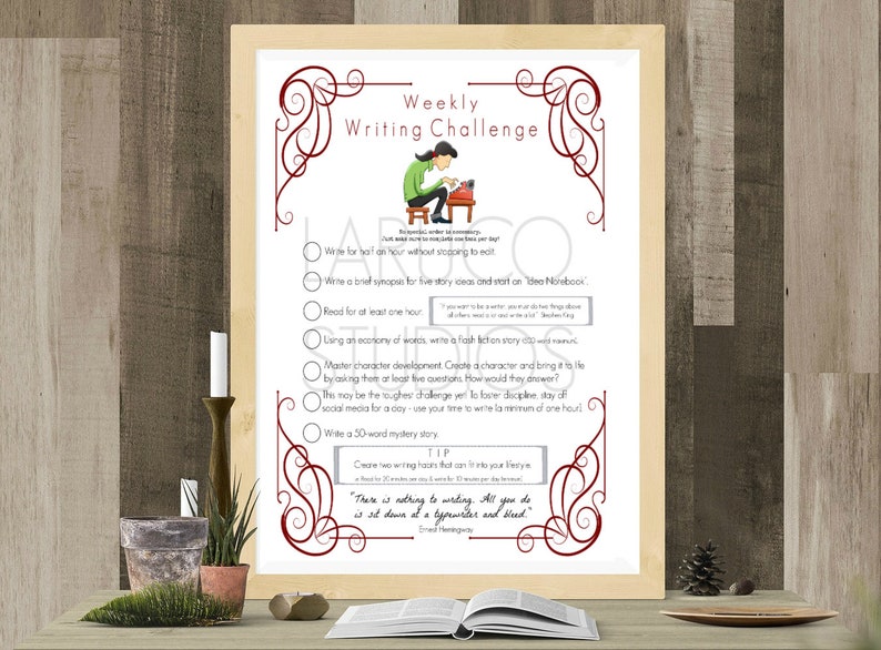 Writing Challenge ǀ Writers Word Tracker ǀ Instant Download ǀ Editable ...