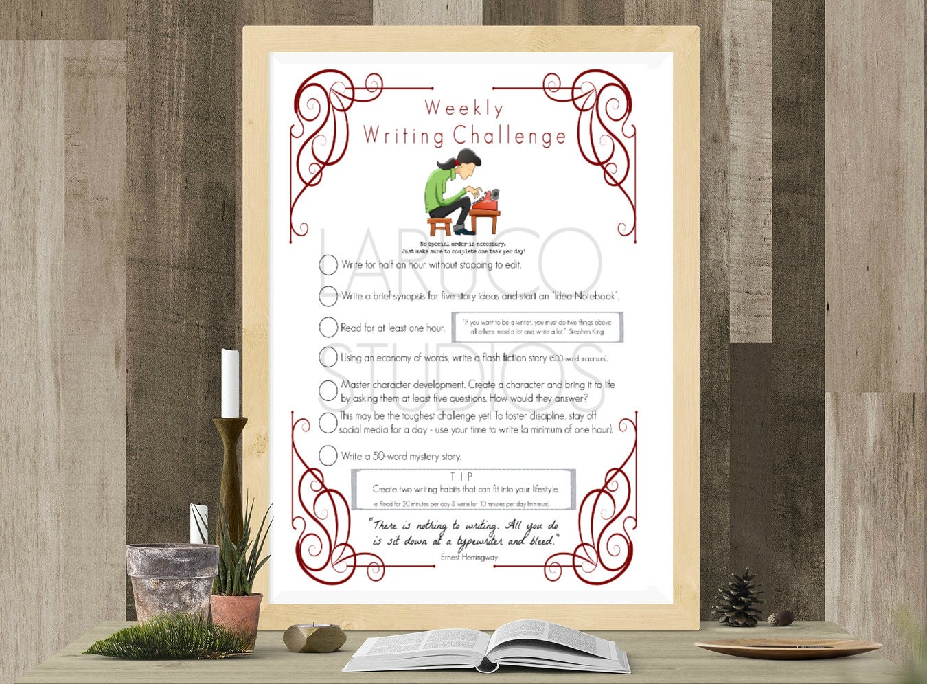 Writing Challenge ǀ Writers Word Tracker ǀ Instant Download ǀ Editable ...